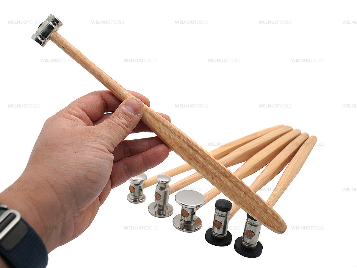 Black walnut dent hammer kit（6PCS） – WELNUOTOOLS